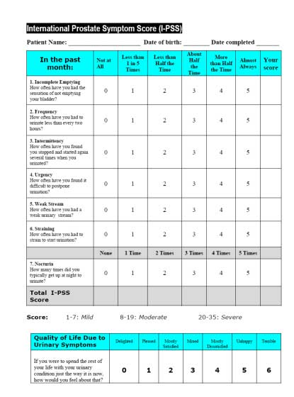 Lower Urinary Tract Symptoms - HSA